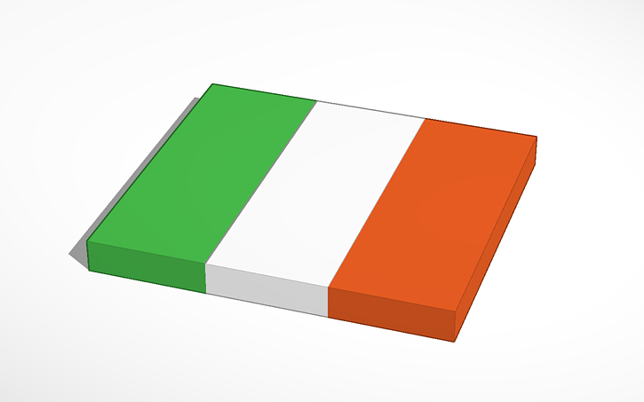 3D design Irish flag | Tinkercad