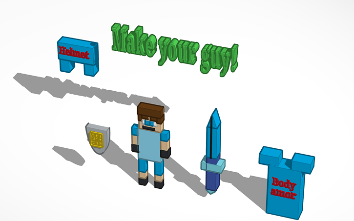 3D design Minecraft person | Tinkercad