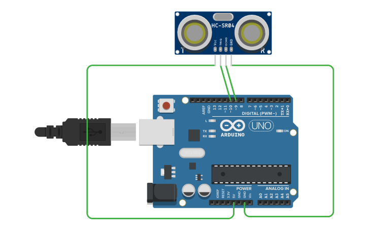 Circuit design Sumo bot - arduino lab 2 | Tinkercad