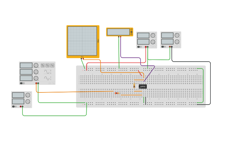 Circuit design Inverting Op Amp - Tinkercad