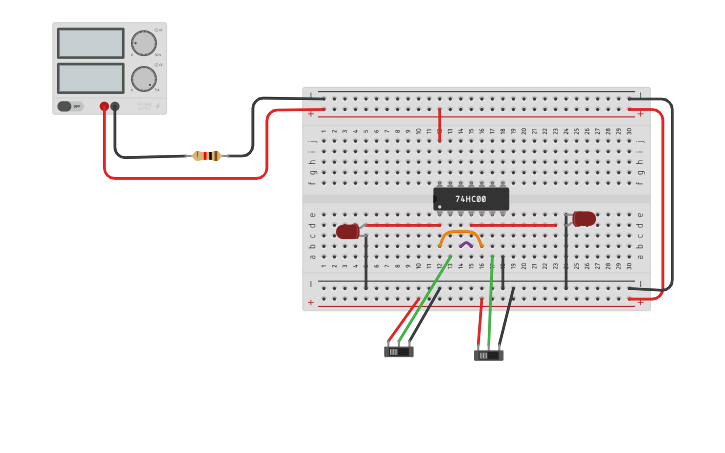 Circuit design S R latch using NAND Gate (S’ R’ latch): | Tinkercad