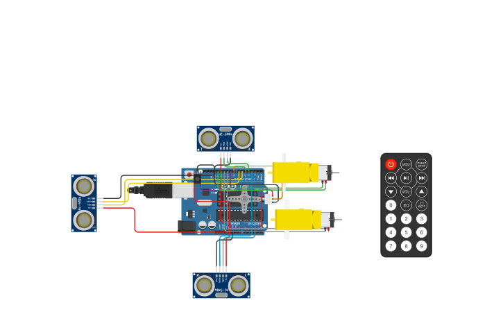 Circuit design Smart Car | Tinkercad