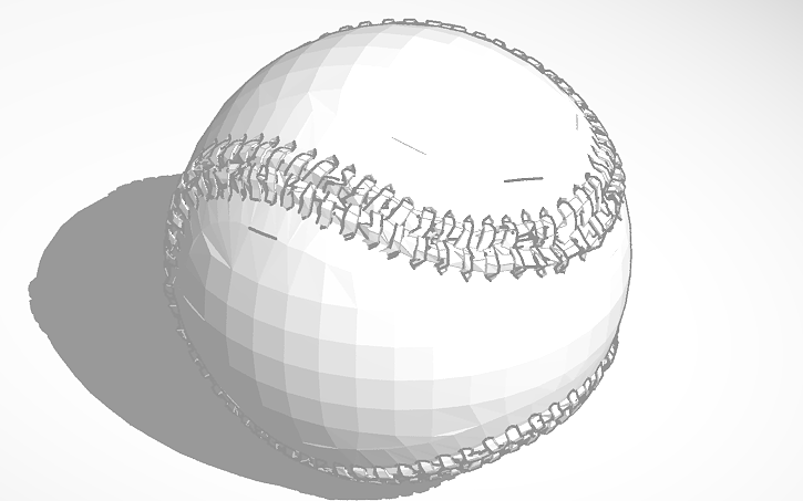 3D design baseball - Tinkercad