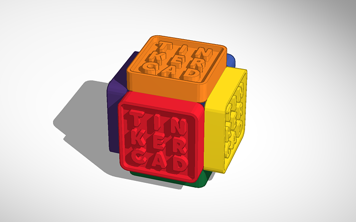 3D design Tinkerad rubix cube | Tinkercad