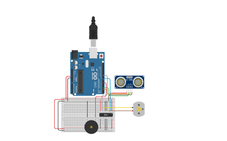 Circuit design Smart Water tank Level monitoring system - Tinkercad
