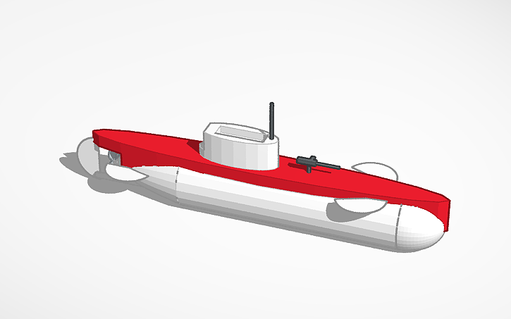 3D design us coast guard submarine - Tinkercad