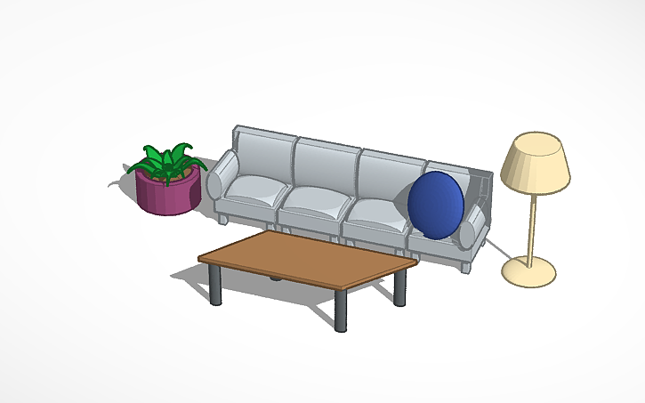 3d Design Living Room Tinkercad