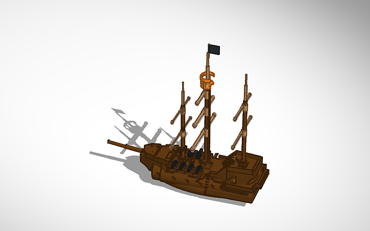 3D design Sea of Thieves Galleon - Tinkercad