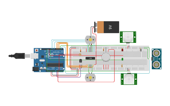Circuit design robot - Tinkercad