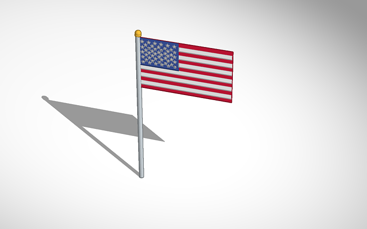 3D design The American flag | Tinkercad