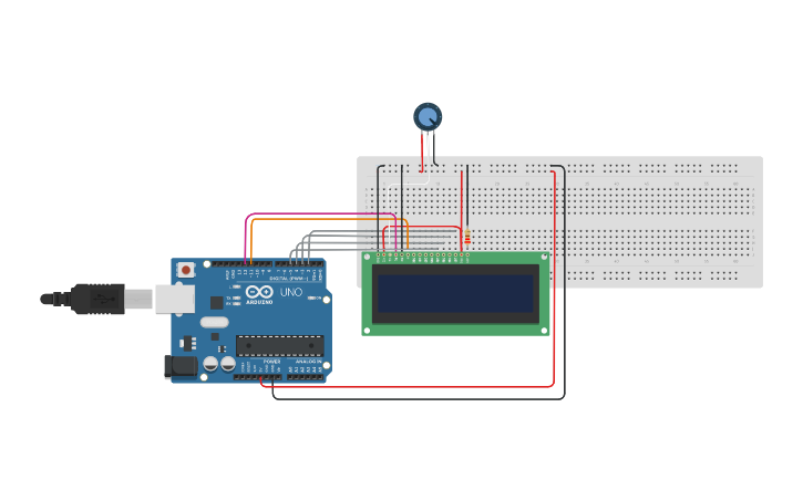 Circuit design 16X2 LCD INTERFACING | Tinkercad Circuit design 16X2 LCD INTERFACING | Tinkercad