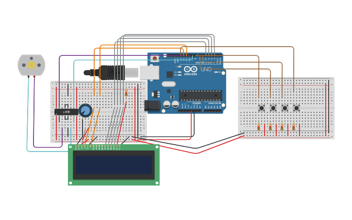 Circuit design Simulation 9 - Lift up to 2 floors - Tinkercad