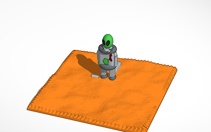 3D design Allien in Mars - Tinkercad