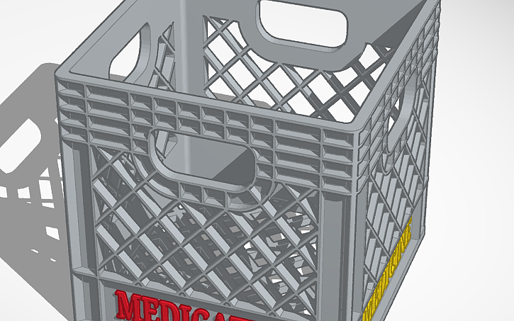 3D design Milk Crate 'Medication' (remix) 7x7x7 - Tinkercad