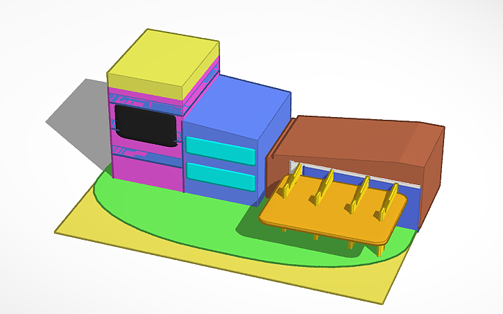 3D design desain mall city | Tinkercad