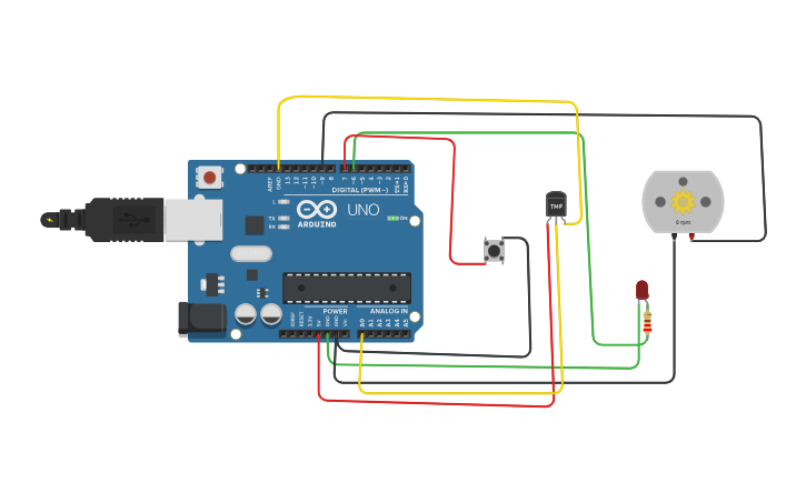 Circuit design Temperature Based- fan control systems - Tinkercad