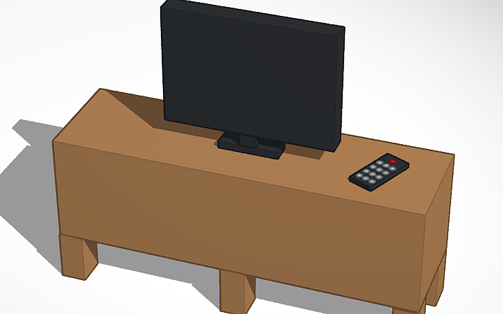 3D design Tv Stand - Tinkercad