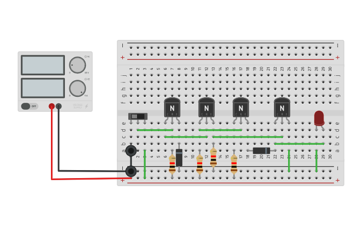 Circuit design TTL Not Gate Circuit - Tinkercad