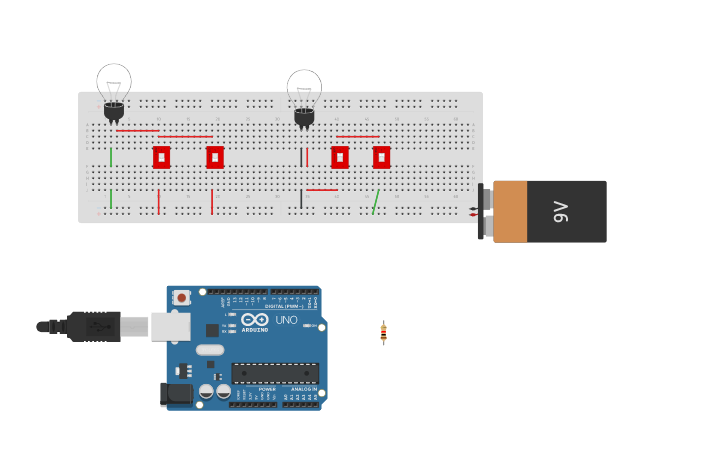 Circuit design CIRCUITO PARALELO/ SERIE | Tinkercad