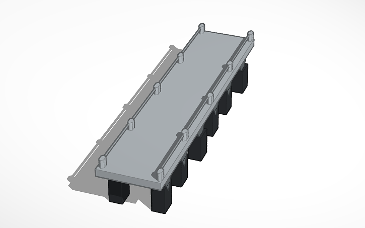 3D design Beam Bridge - Tinkercad