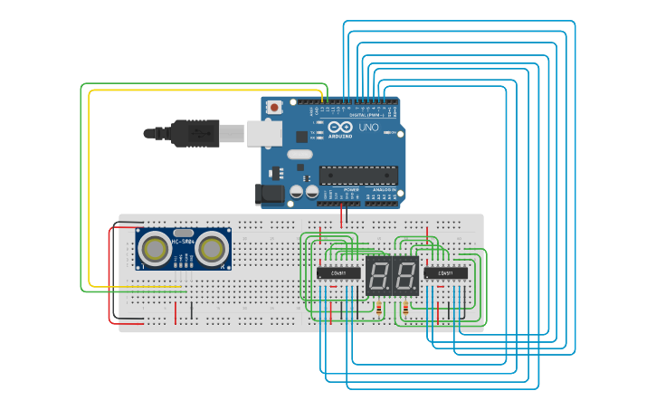 Circuit design Multiplex Demultiplex - Tinkercad