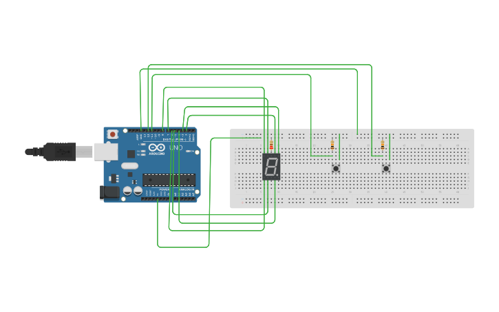 Circuit design ARDUINO_7SEG_KC - Tinkercad