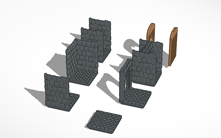 3D design Grid Dungeon sections | Tinkercad