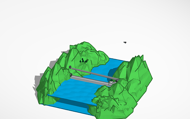 3D design dam in the "Harz" - Tinkercad
