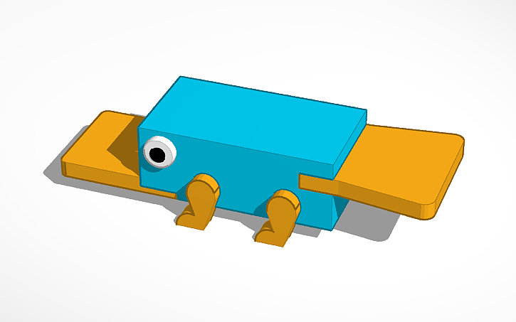 3D design Perry the Platypus Inaction Figure - Tinkercad