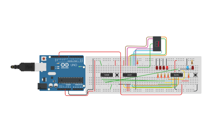 Circuit design 7 segment from clock - Tinkercad Circuit design 7 segment from clock - Tinkercad