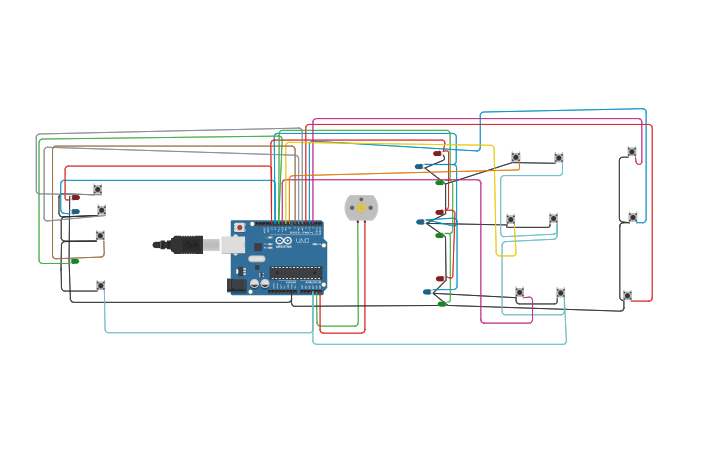 Circuit design Elevator Control - Tinkercad