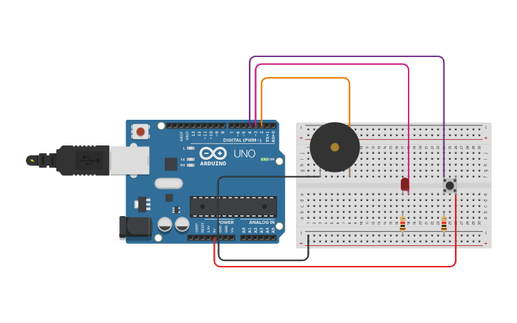 Circuit design Reto Arduino - Tinkercad
