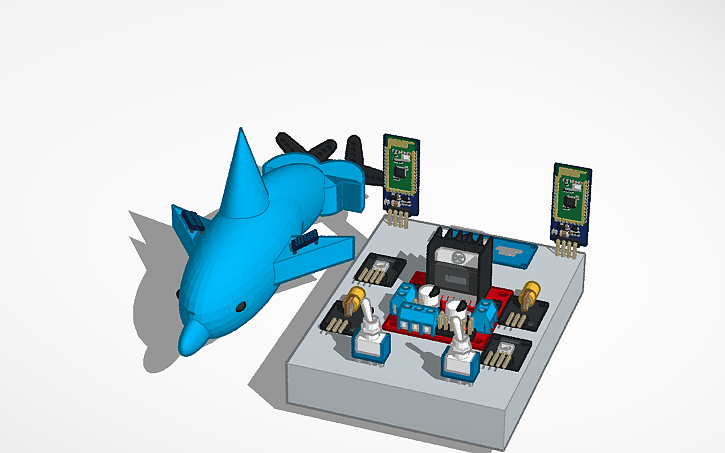 3D design Shark Deterring Dolphin - Tinkercad
