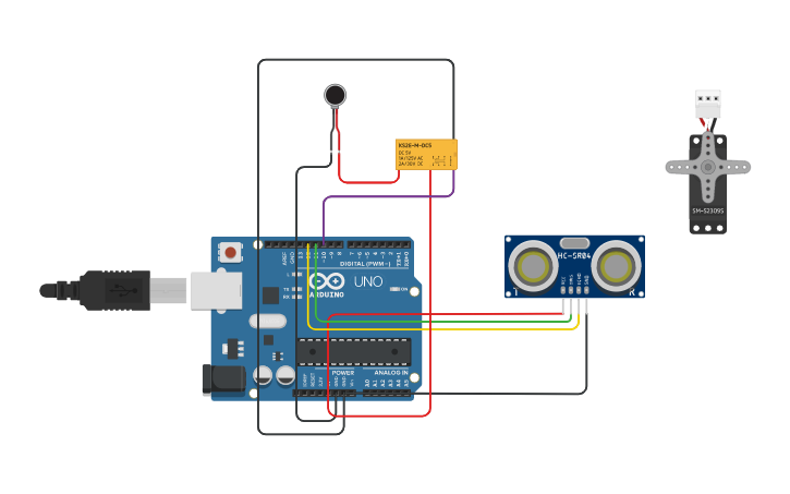 Circuit design p controller - Tinkercad