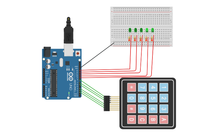 Circuit design keypad napat's | Tinkercad