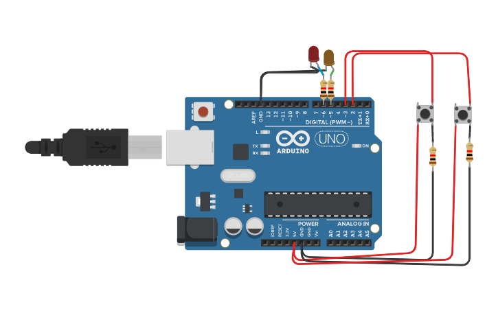 Circuit design wahyu if else - Tinkercad