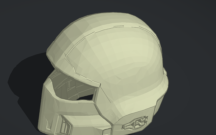3D design Helldive Helmet - Tinkercad