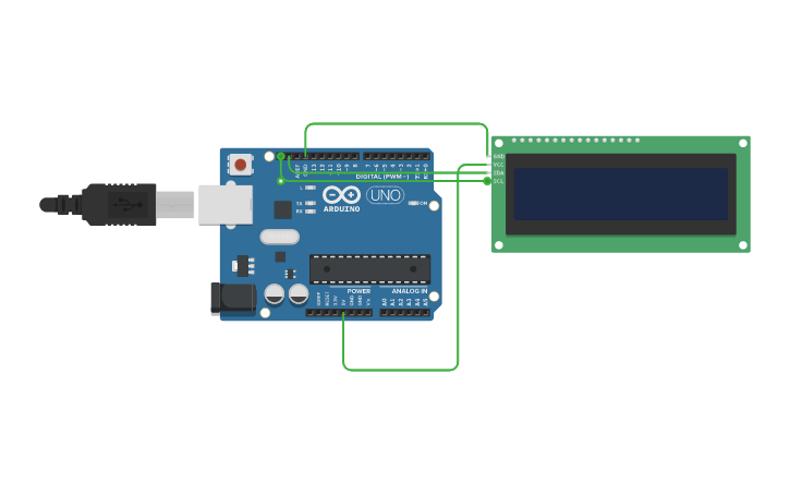 Circuit design lcd-ic 101305 - Tinkercad