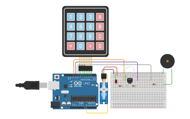 Circuit design ALARMA | Tinkercad