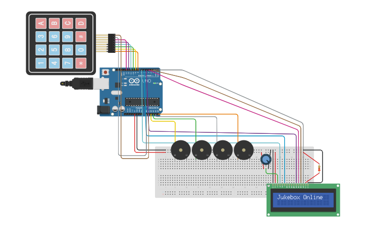 Circuit design Jukebox - Tinkercad