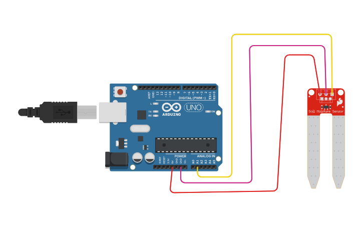 Circuit Design Sensor De Humedad Tinkercad 