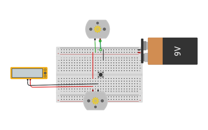 Circuit design DC motor - Tinkercad