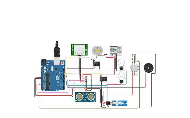 Circuit design smart home - Tinkercad