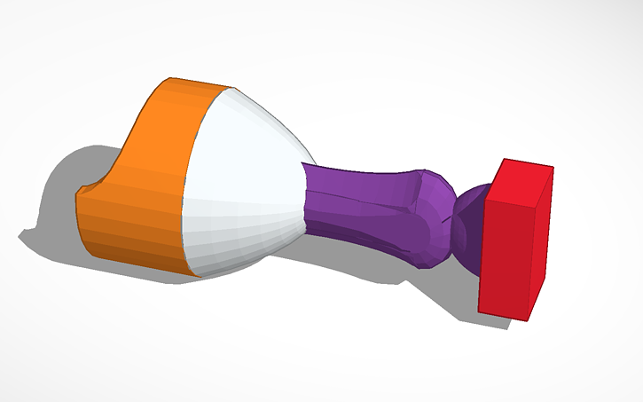 3D design Upper leg - Tinkercad