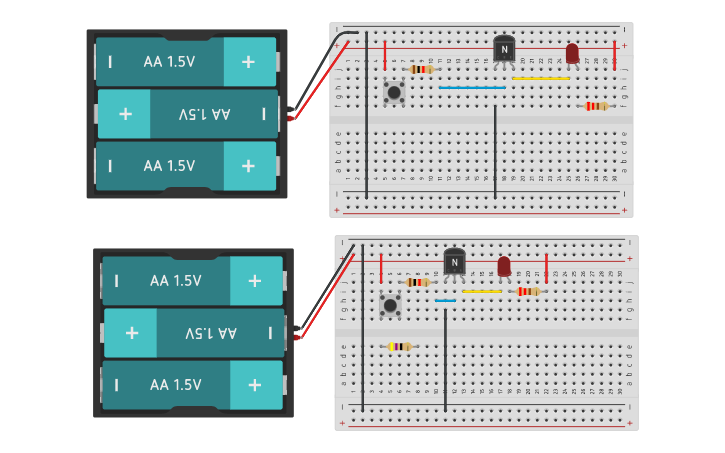 Circuit Design Practica 4 Funcionamiento Básico Del Transistor Tinkercad