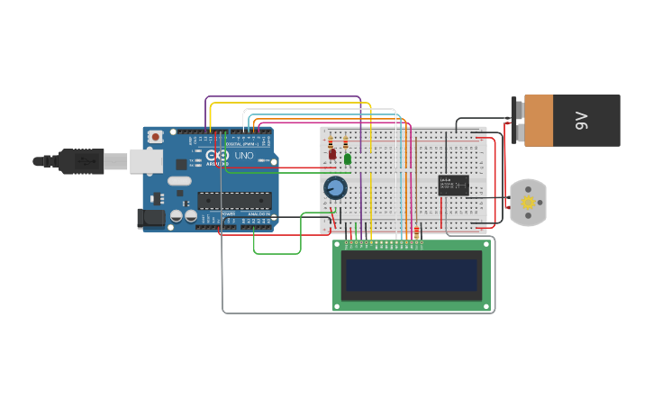 Circuit design soil moisture - Tinkercad