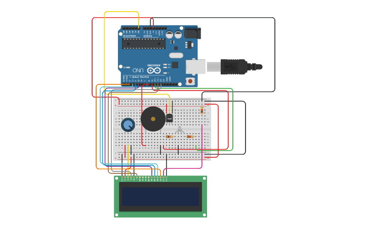 Circuit design Lab-7_LCD_TMP | Tinkercad