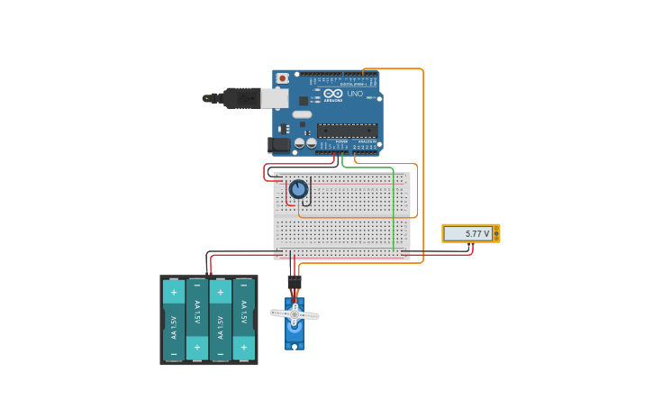 Circuit Design Mearm Met Potentiometers Mkeducatie Enkele Servo