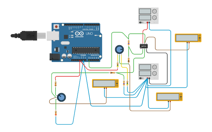 Circuit design SIMULAZIONE PROGETTO 11 FEBBRAIO 2021 | Tinkercad