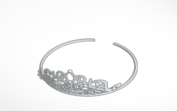 3D design Princess Tiara - Tinkercad